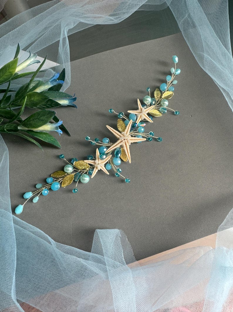 Beach Headpiece Beach Wedding Hair Accessories Seashell Crown Wedding ...