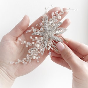 Blue Beach Headpiece Beach Wedding Hair Accessory Seashell Crown ...