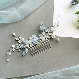 Blue Opal Wedding Hair Clip Bridal Hair Piece Bridal Hair Comb Bridal ...