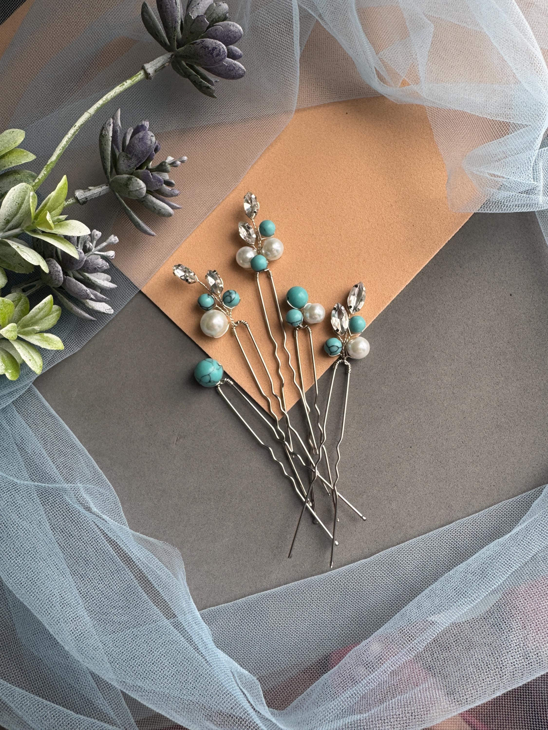 Blue Hair Vine Turquoise Hair Piece Aquamarine Hair Piece Wedding Hair ...