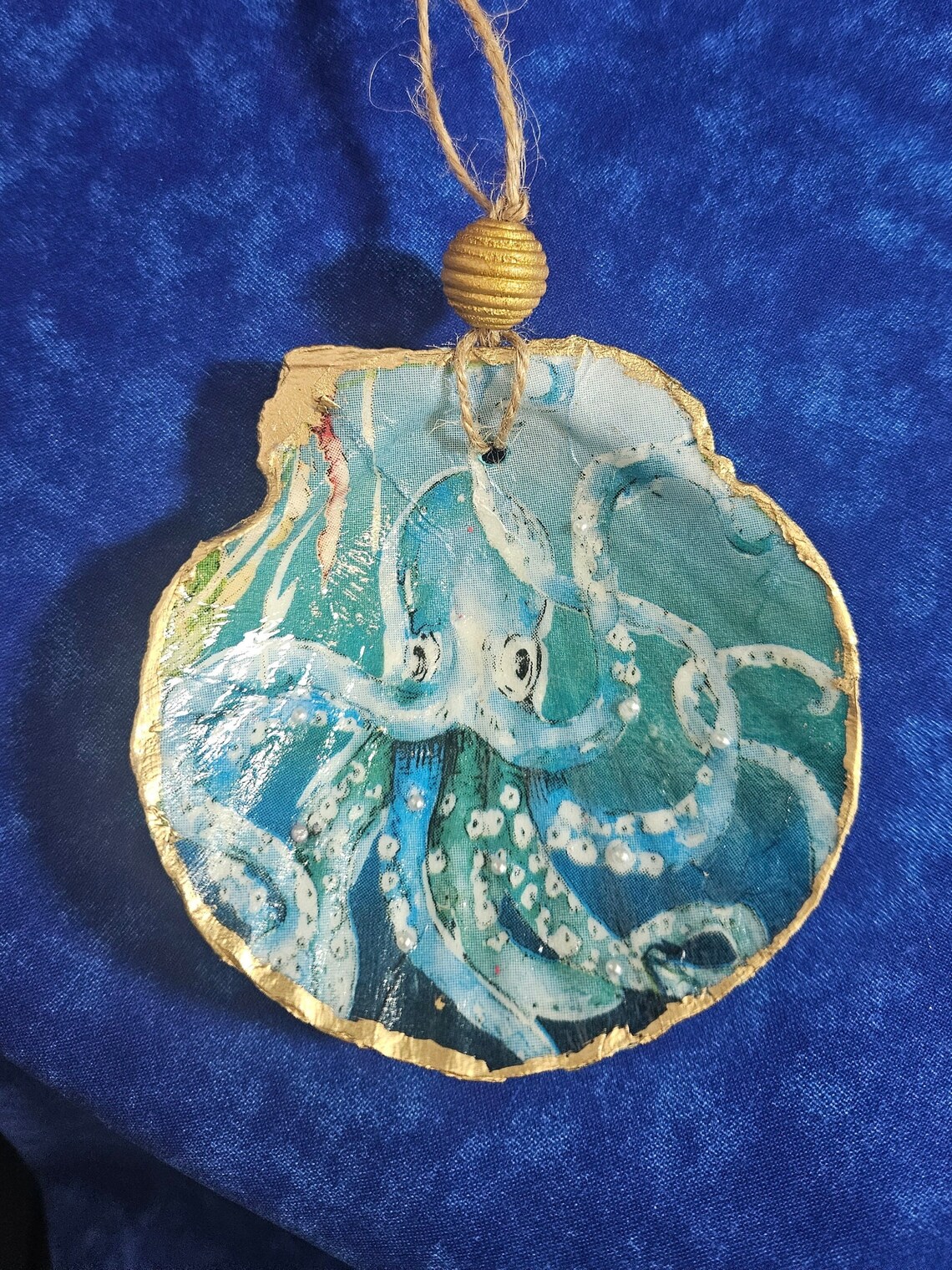 Octopus, Decoupage, Scallop, Sea Shell, Embellished, Coastal, Sea Life ...