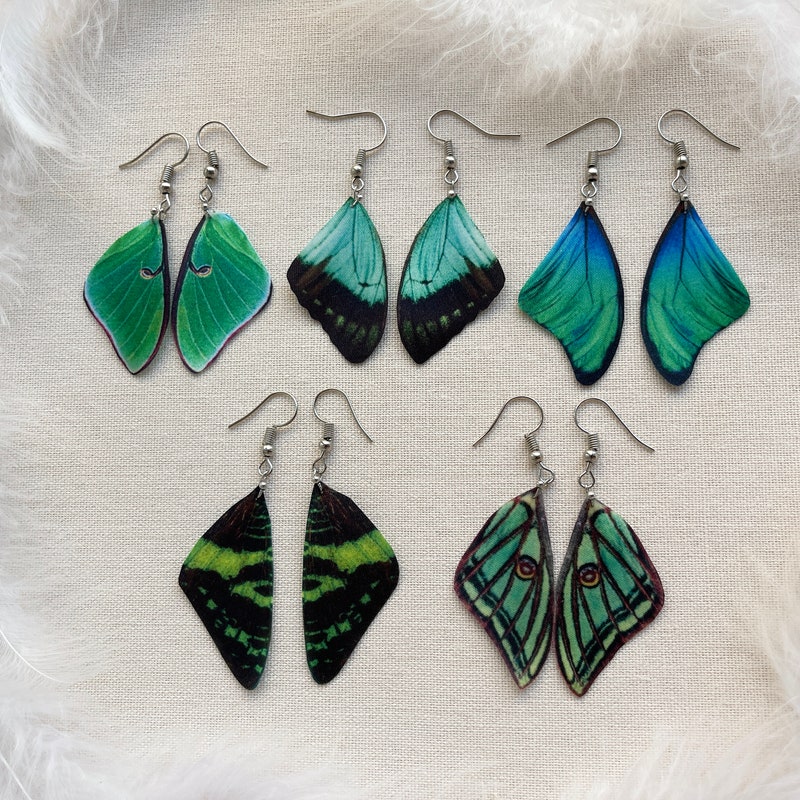 Butterfly Wing Earrings - Etsy