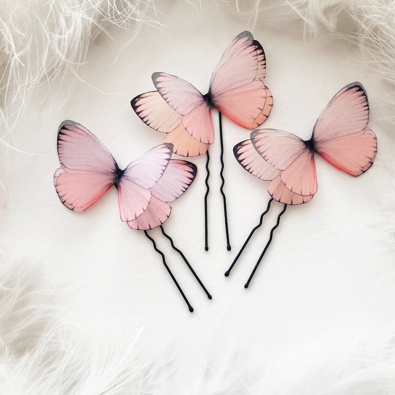 Butterfly Hair Pins - Etsy