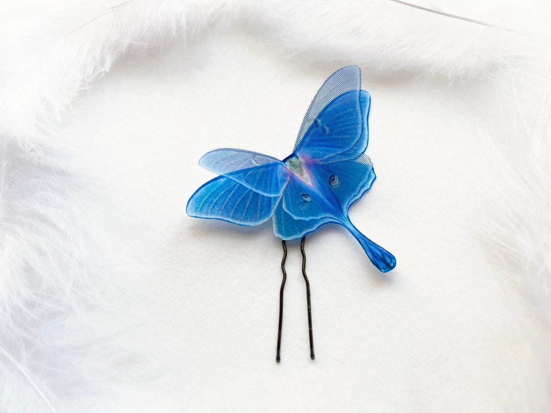 Blue Luna Moth Hair Clip Perfect Gift for Anyone Who Love Butterflies ...