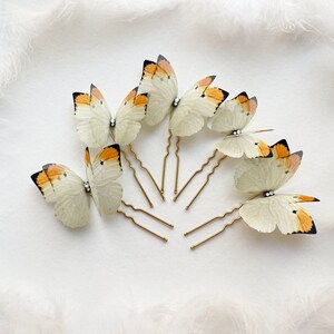 Set of 3D Butterfly Hair Pins Handmade of Silk, Choose Your Base: Hair ...
