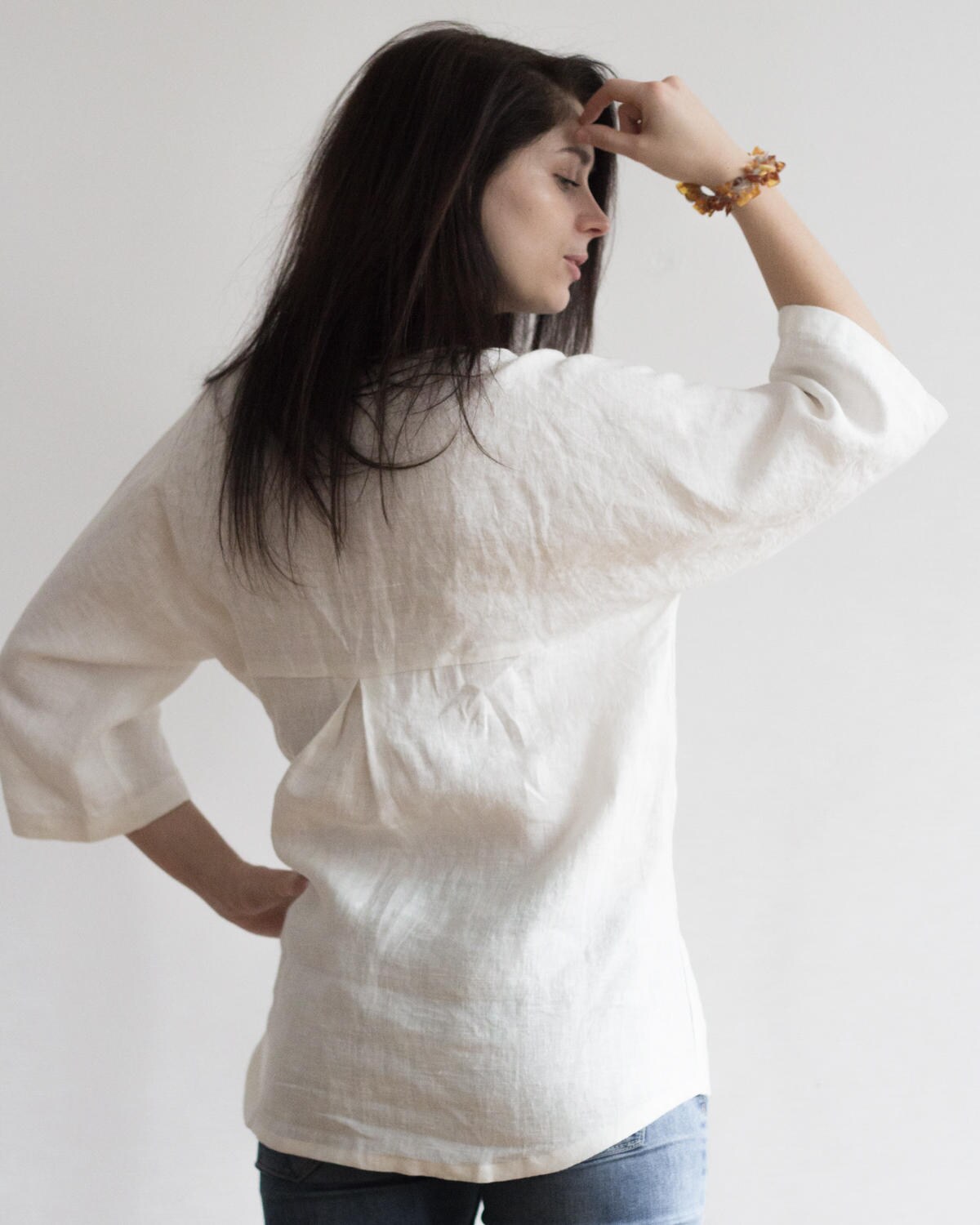 Boho Linen Tunic Top With Drapes - Etsy