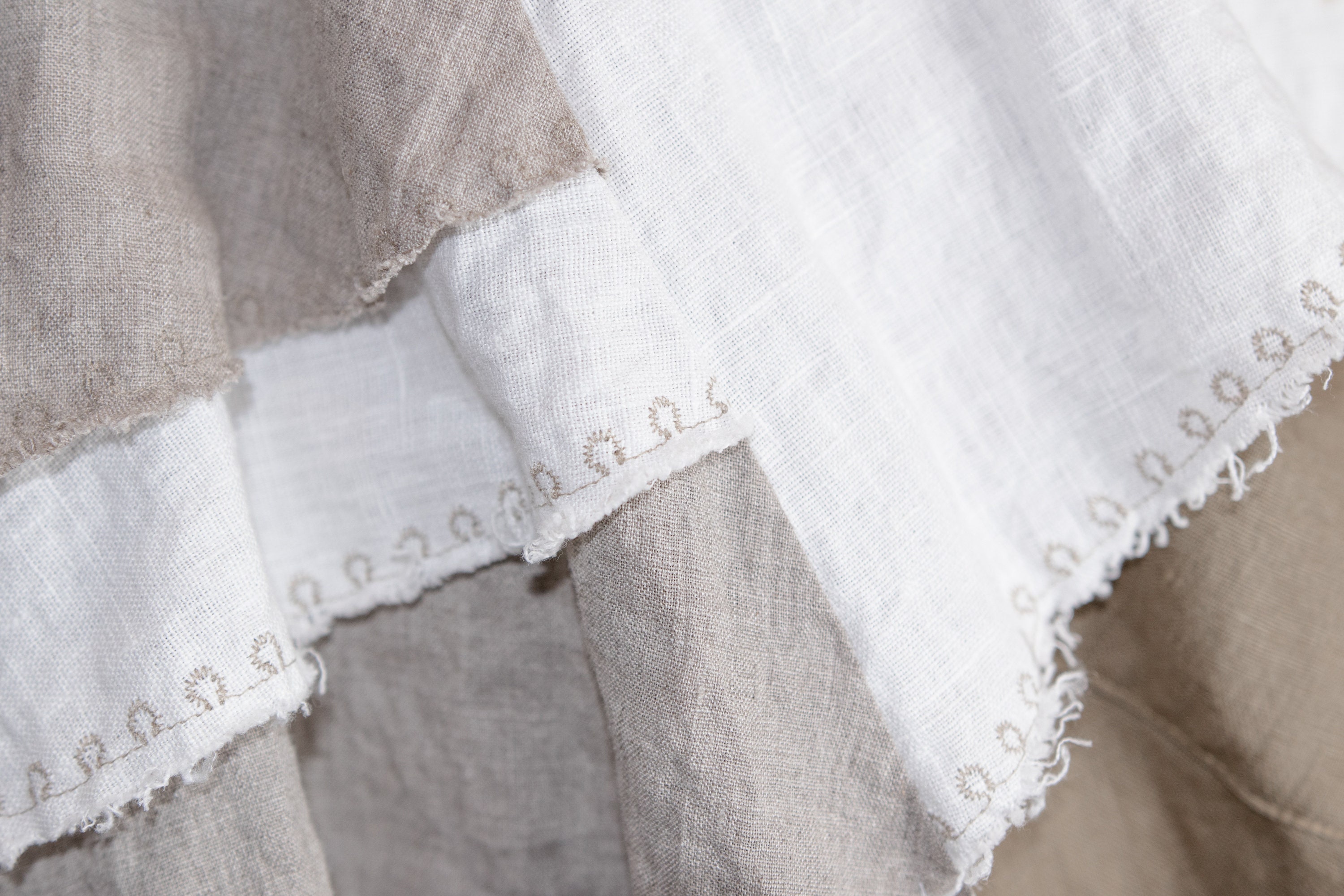 Boho Style Linen Top With Furbelow - Etsy