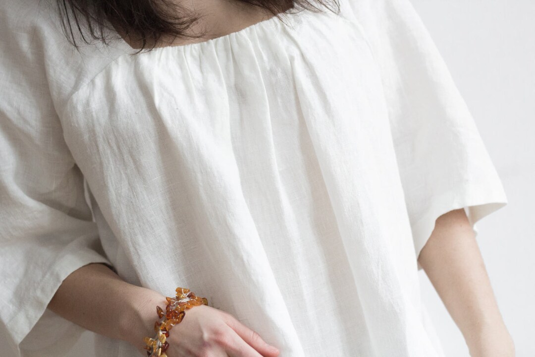 Boho Linen Tunic Top With Drapes - Etsy