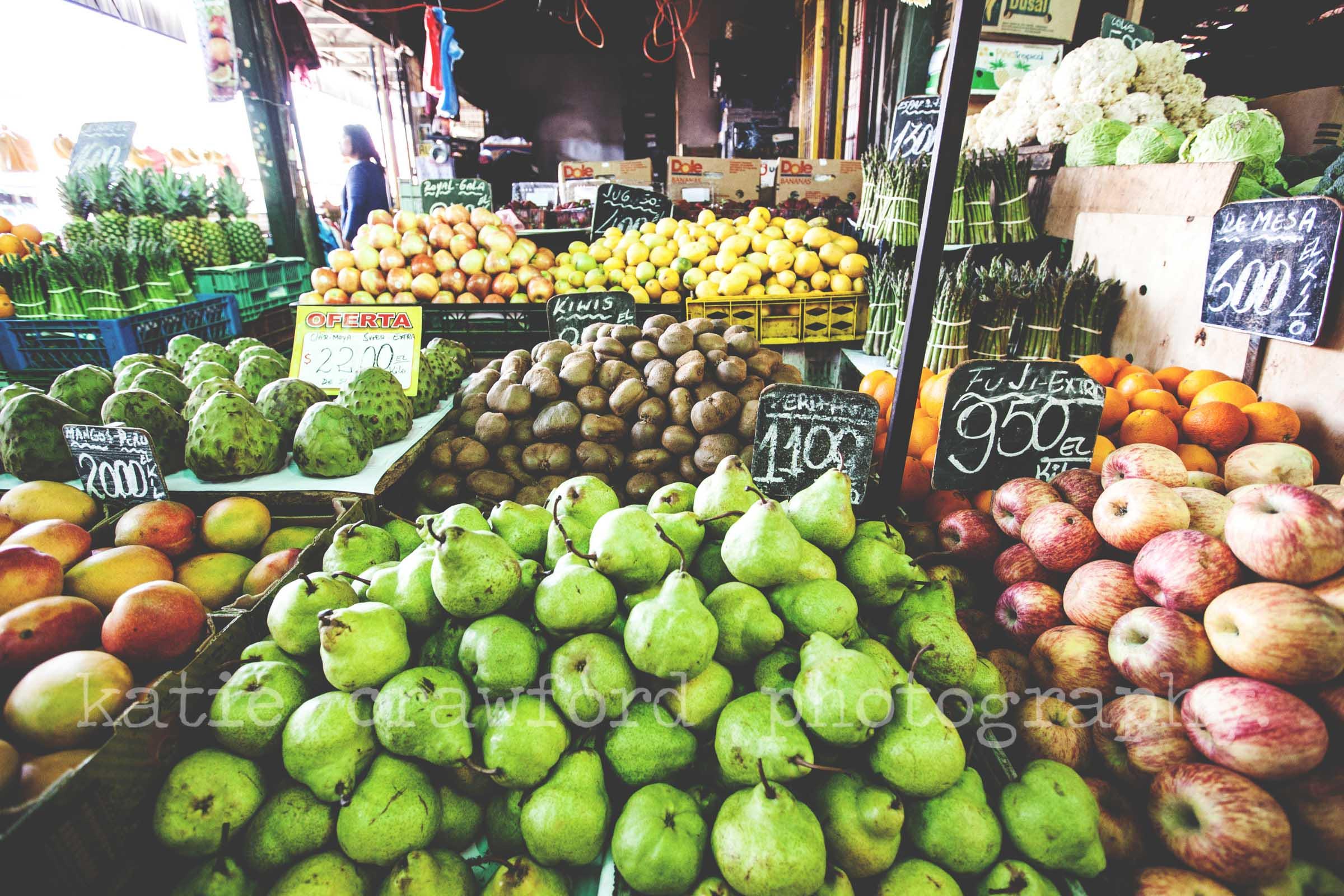 Santiago Chile Market | Street Photography | Pears Apples for Sale ...