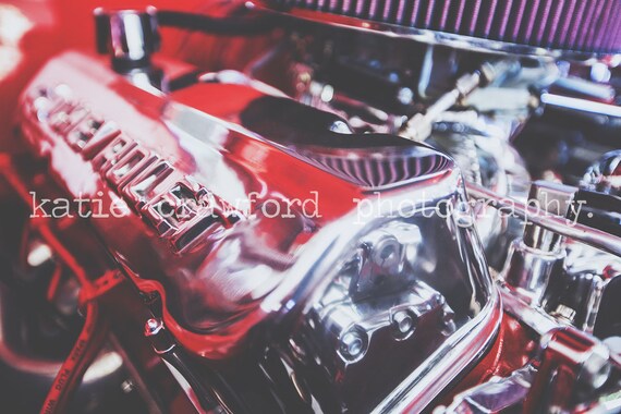 Vintage Car Chevrolet Engine Photograph Fine Art Print - Etsy