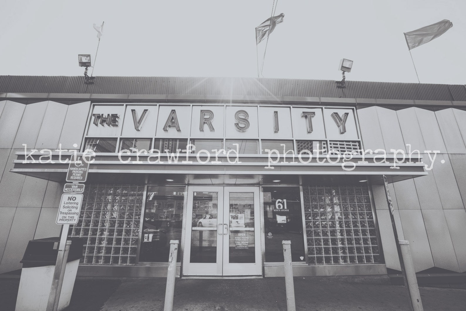 The Varsity Atlanta Georgia North Avenue Black and White Photo ...