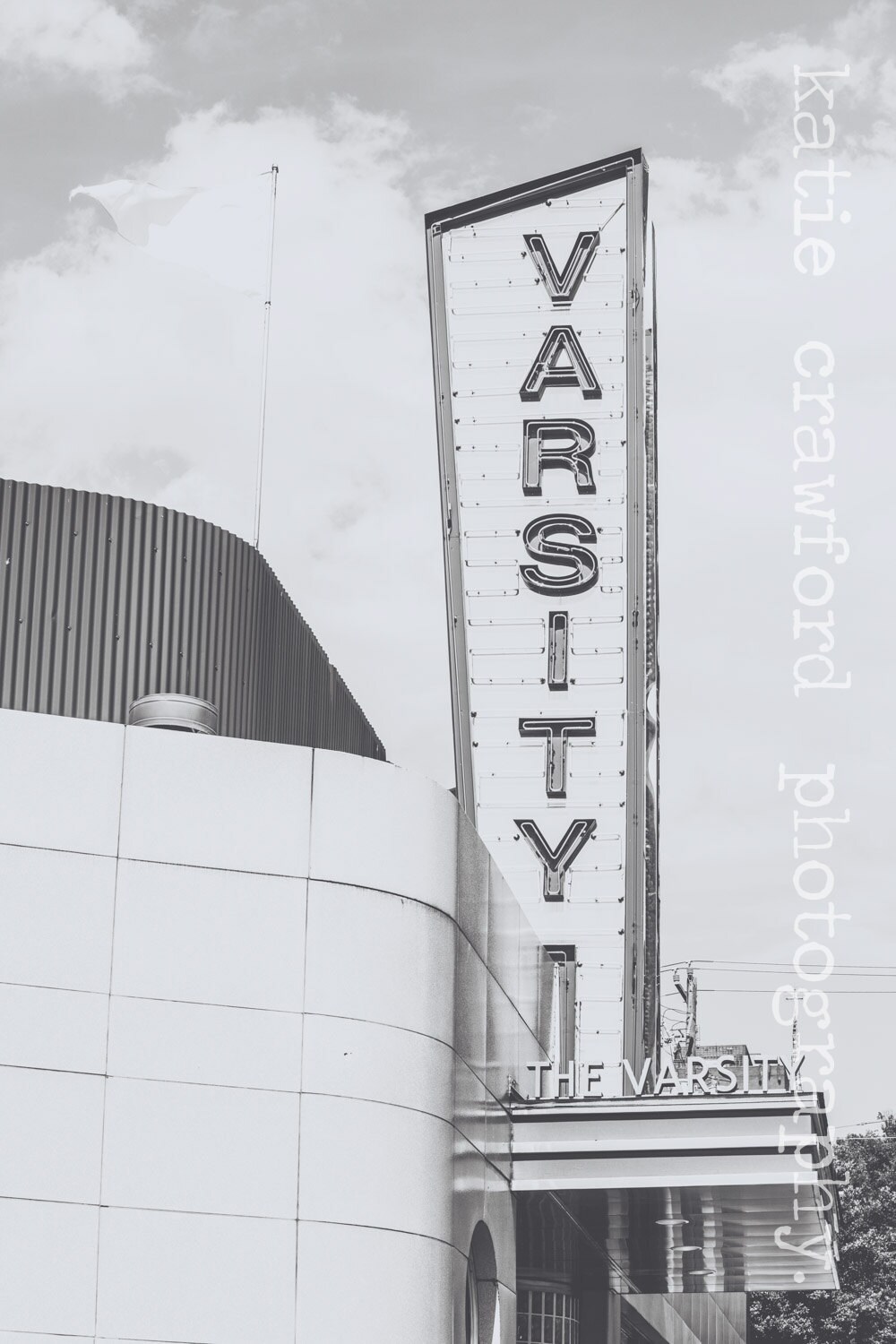 The Varsity Atlanta Georgia North Avenue Black and White Photo ...