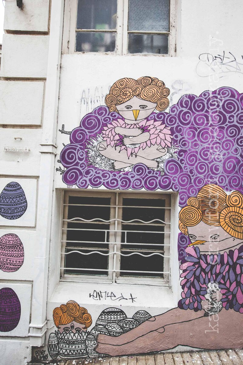 Purple + Legs Wall Mural Valparaiso Chile South America | Street ...