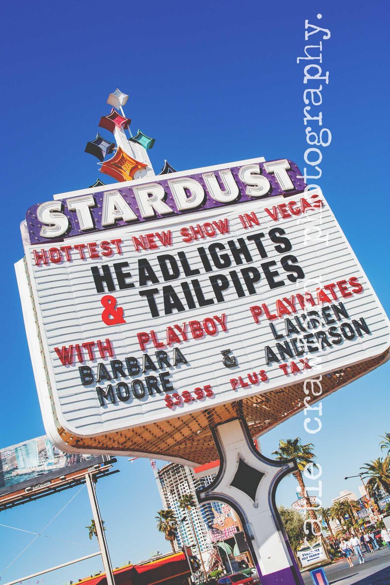 Stardust Headlights and Tailpipes Marquee | Vintage Vegas Neon ...