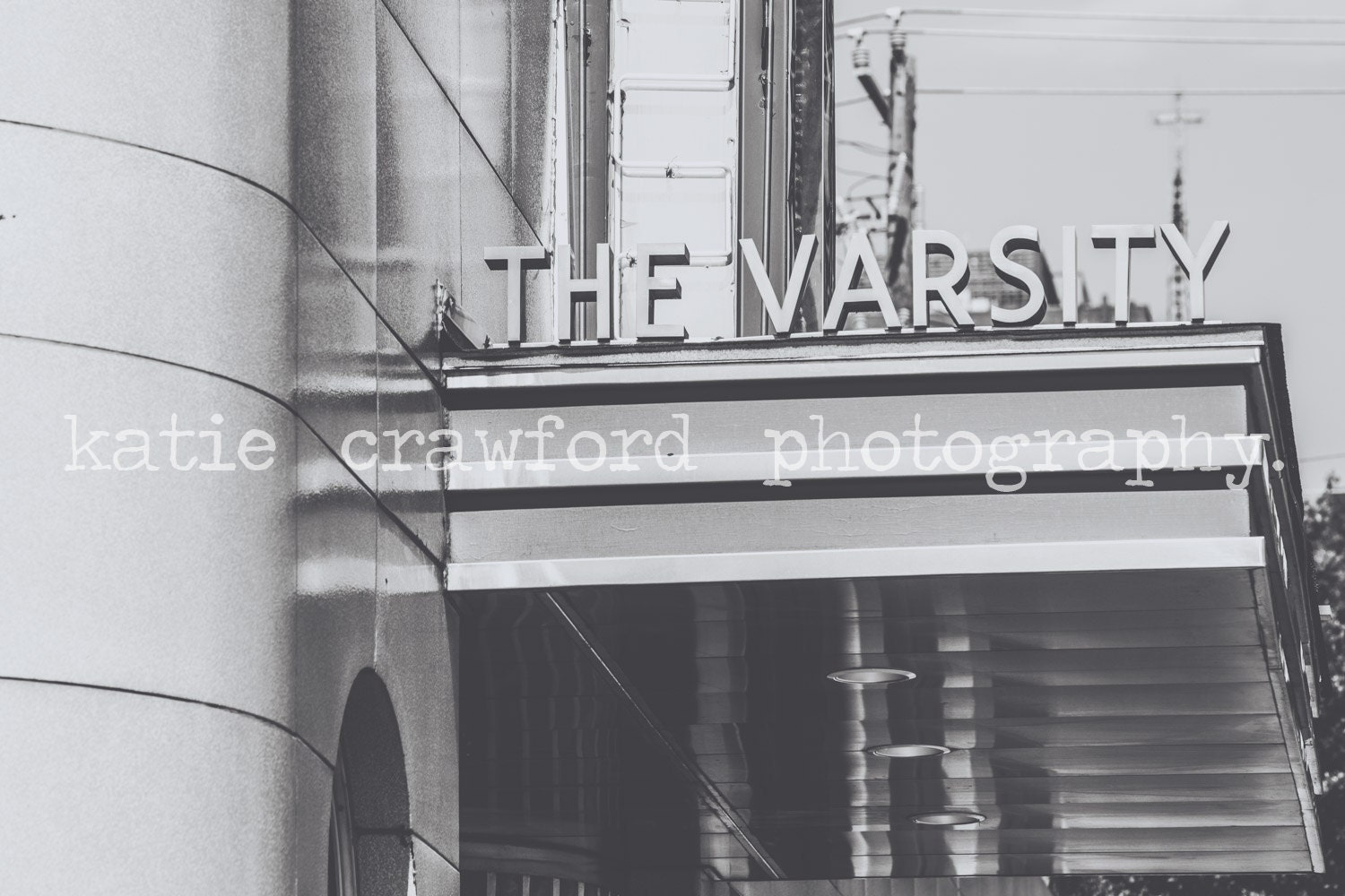 The Varsity Atlanta Georgia North Avenue Black and White Photo ...