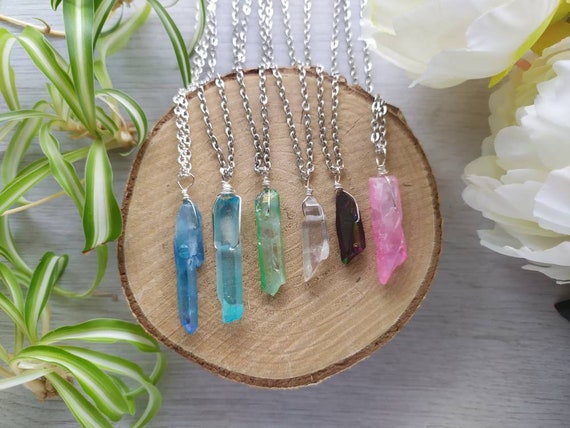 Aqua rosa crystal pendant store