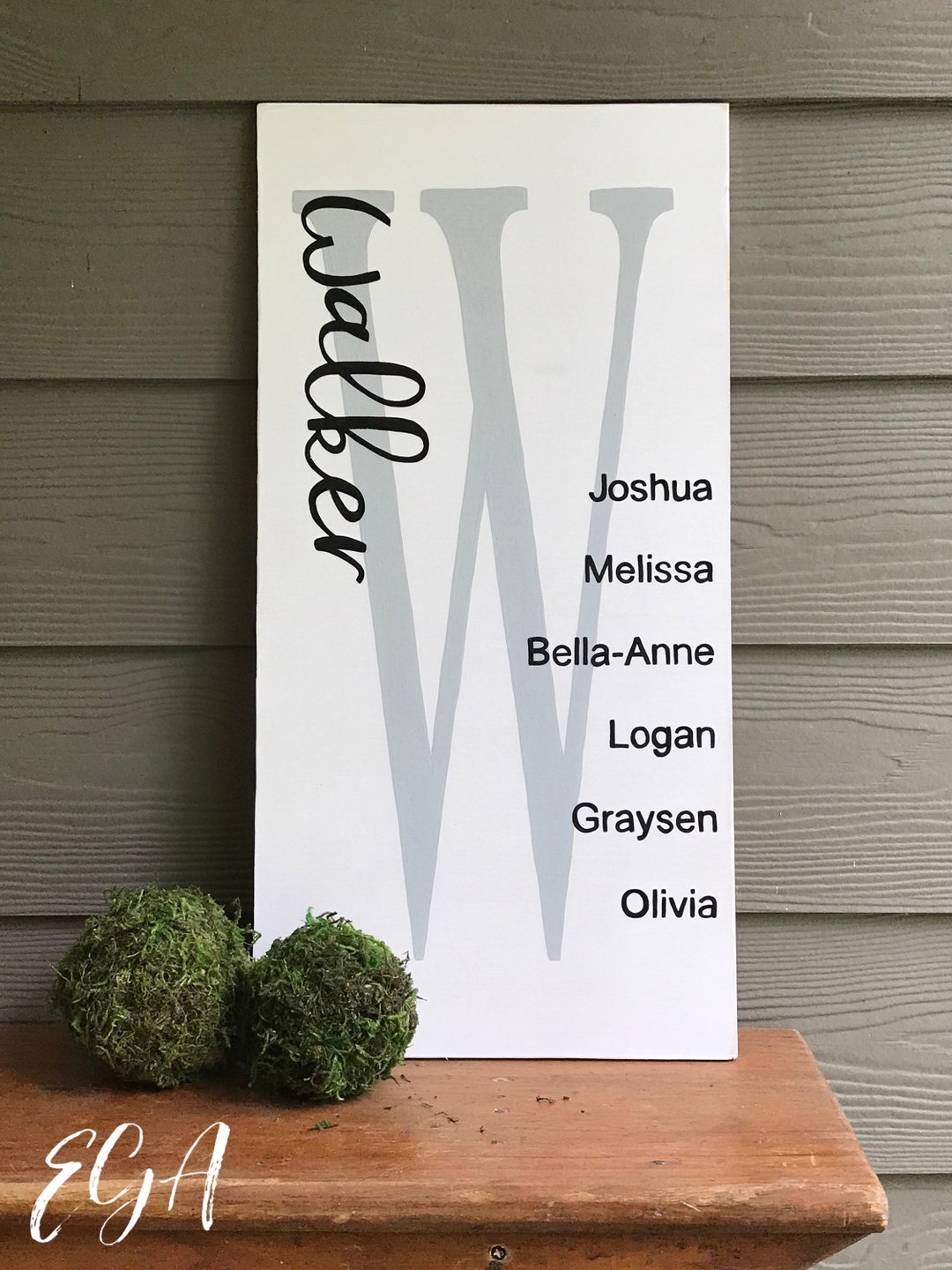 Tall Family Monogram - Etsy