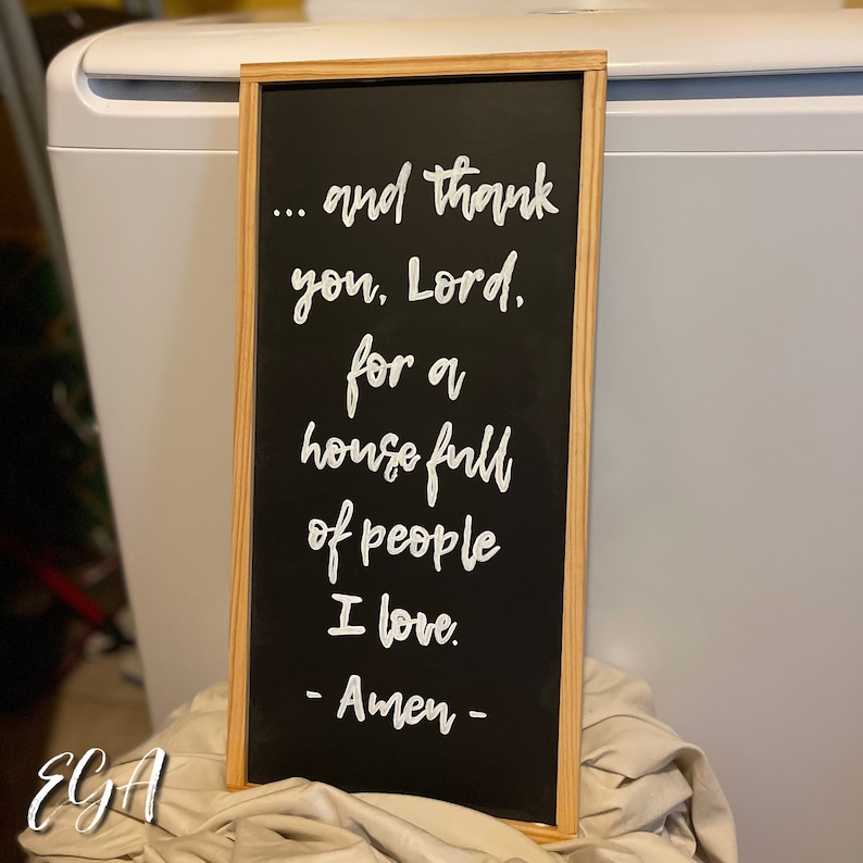Handmade "house Full" Sign, Religious Home Decor (8”x20") - Etsy