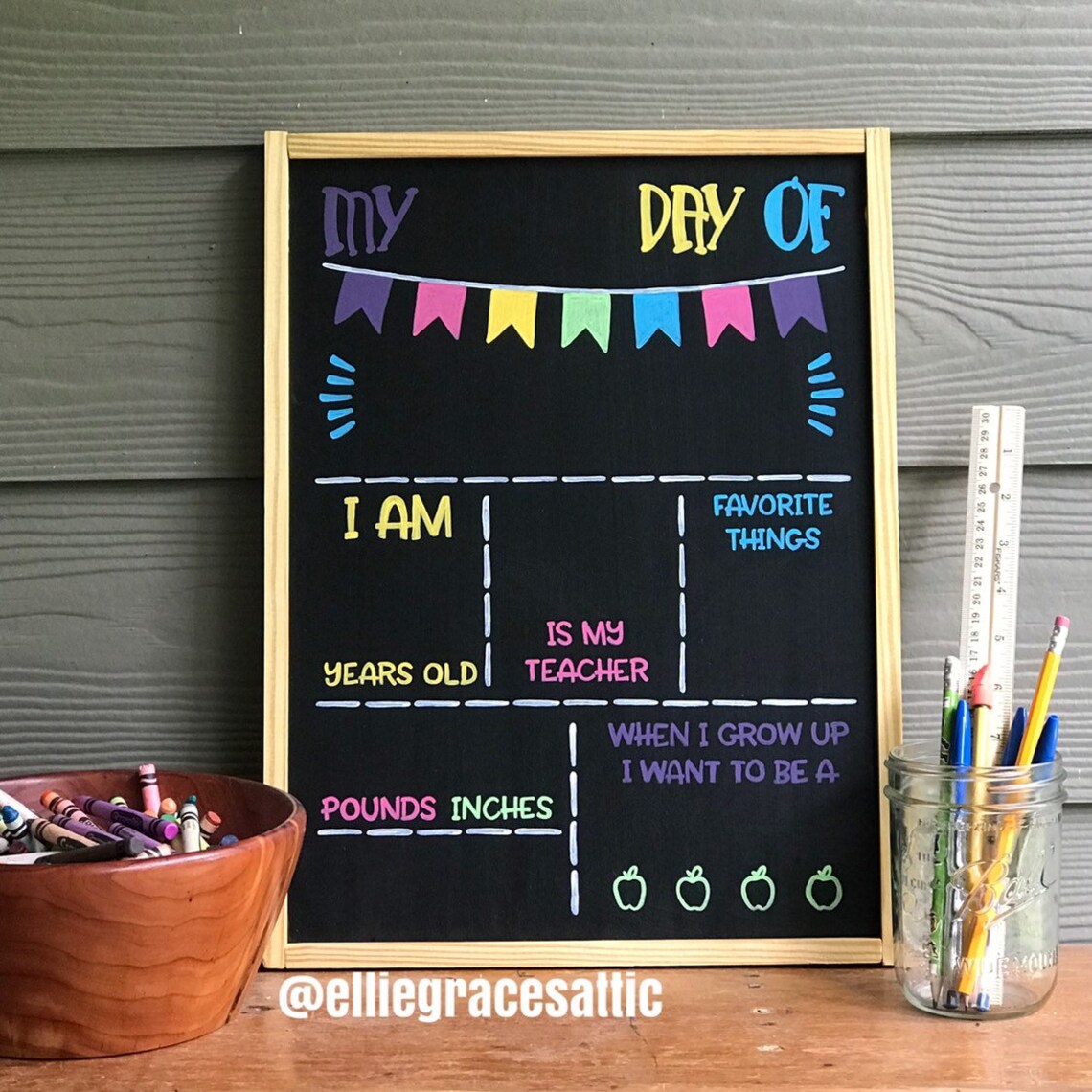 Back to School Chalkboard - Etsy