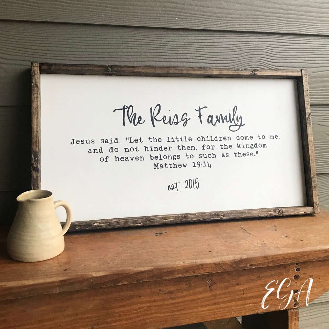 Personalized Family Scripture Sign: Rustic Farmhouse Decor (24x12”) - Etsy