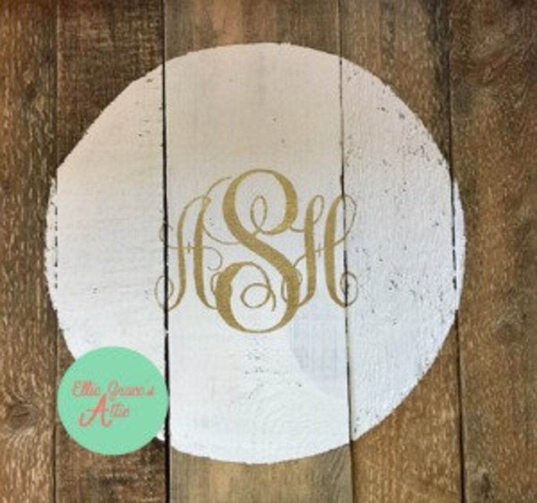 Monogram Wood Sign - Etsy