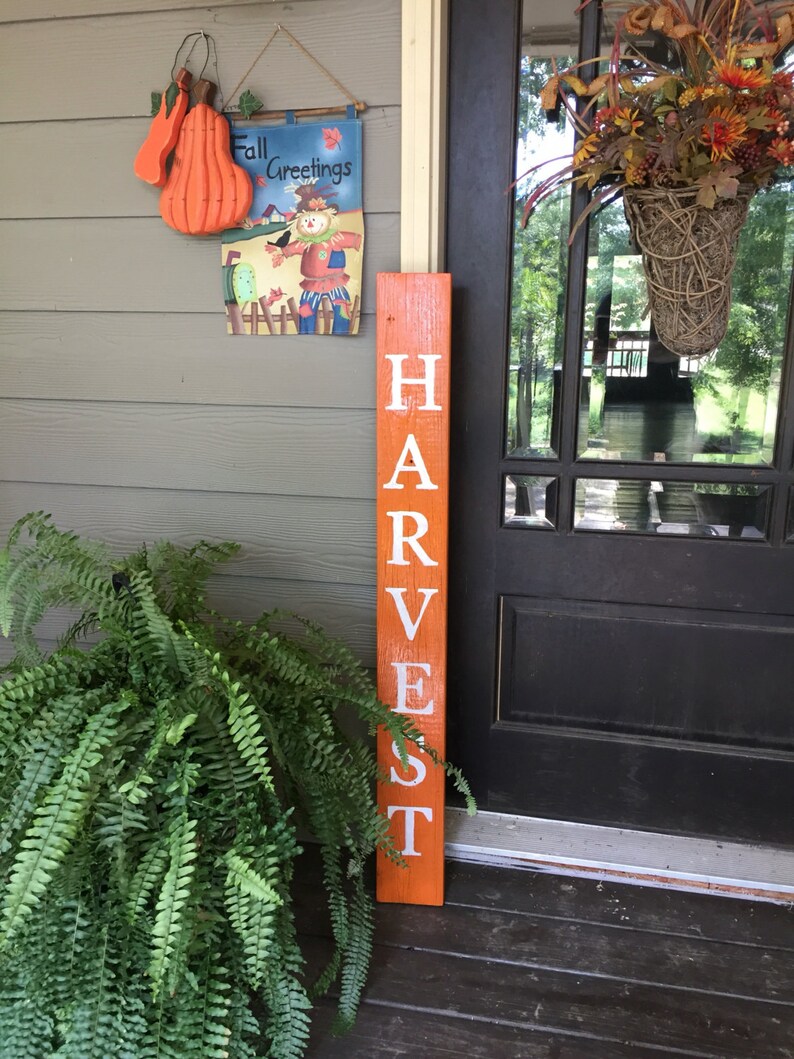 Large Harvest Lean-to Sign: Fall Display (1.5"x5.5"x48") - Etsy