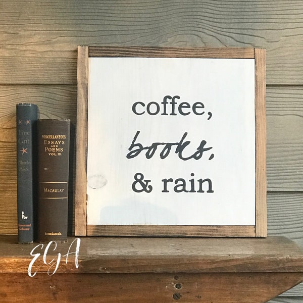 Coffee Books Rain - Etsy
