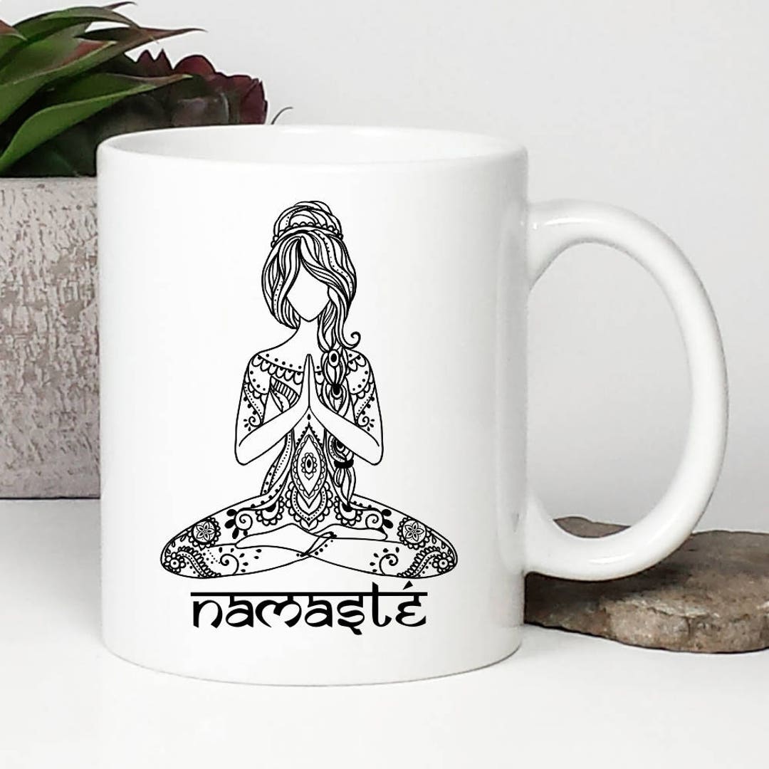 Namaste Yoga Coffee Mug: Personalized Meditation Gift - Etsy