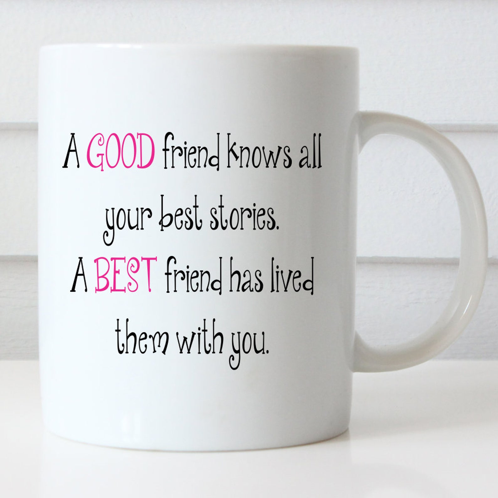 A Good Friend, A Best Friend Coffee Mug, Girlfriend Gift, Cute Coffee ...