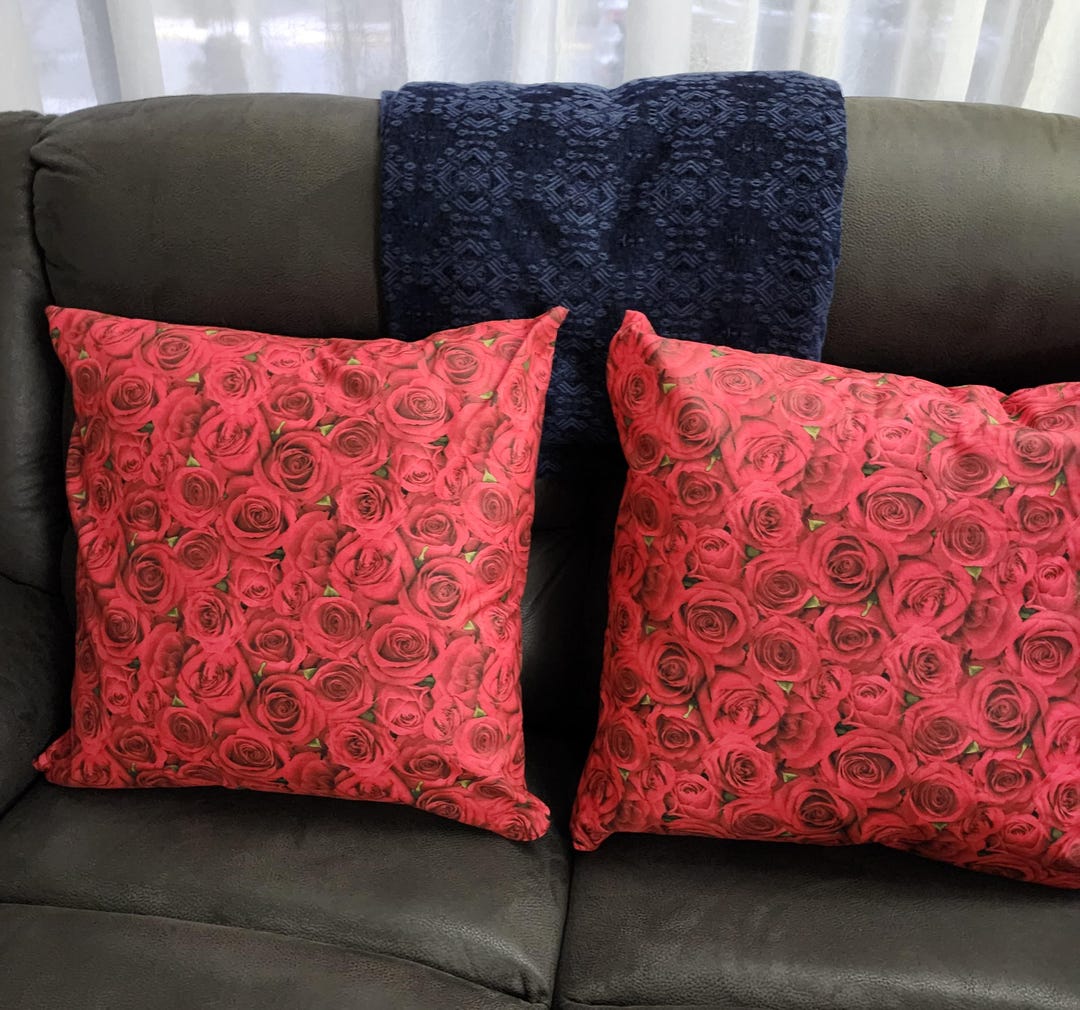 Rose Garden Pillows - Etsy
