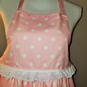 Pretty Pink Polka Dot Apron - Etsy