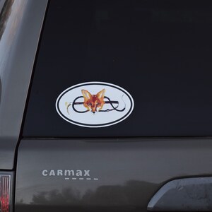 Love Foxes, Oval Tally Ho Sticker Decal ,foxhunting Gift for Foxhunters ...