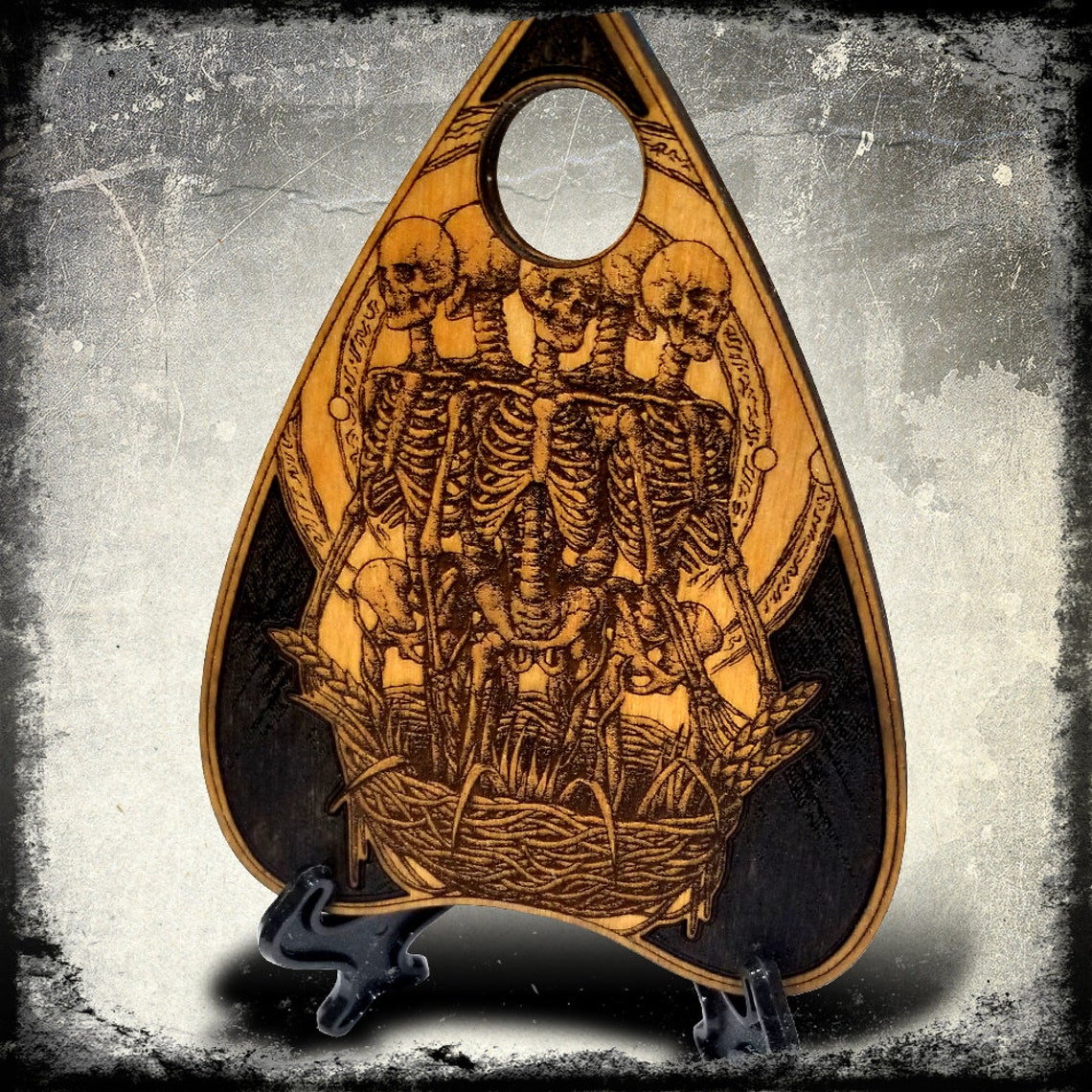 Engraved Wood Planchette for Ouija Board - the Harvest - Etsy