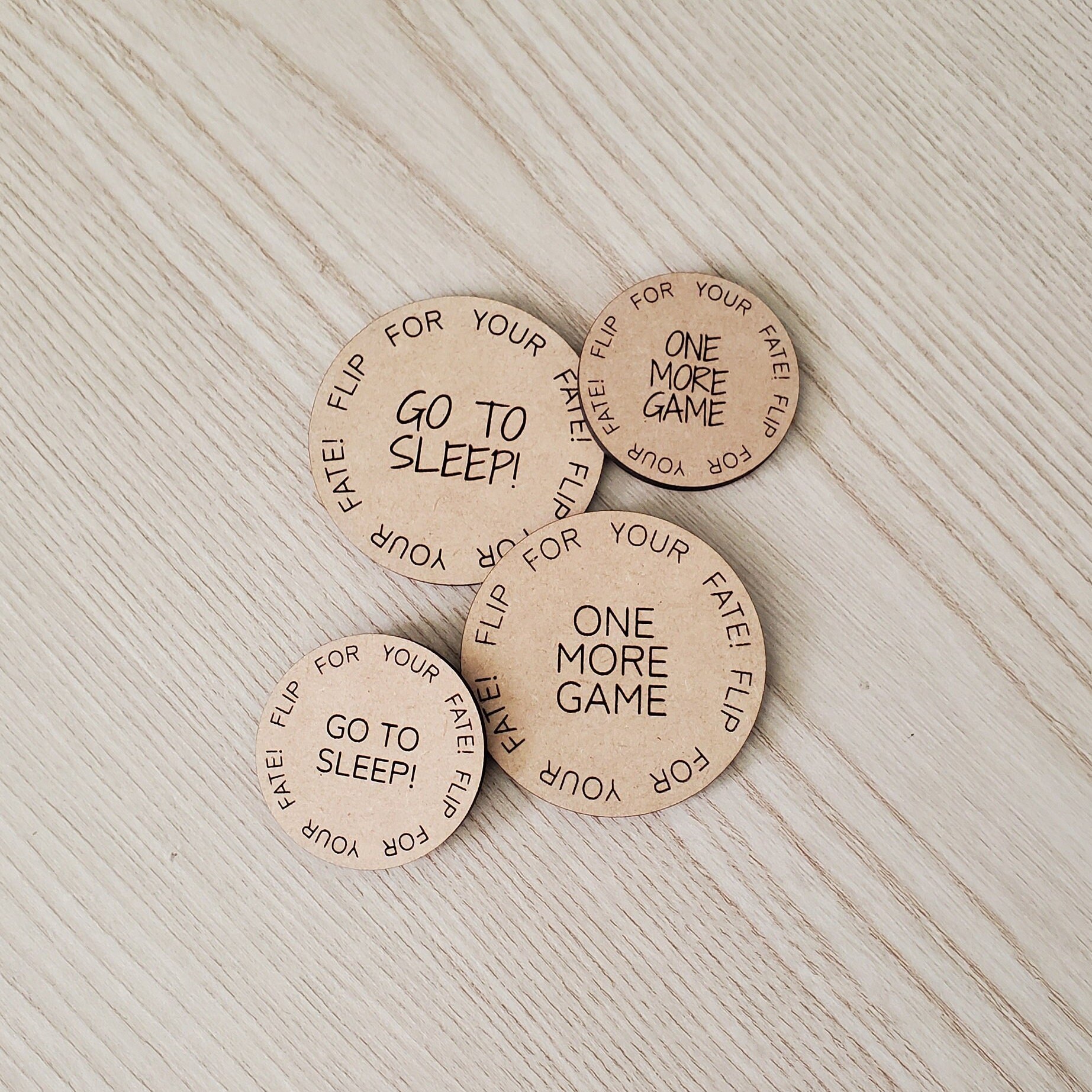 One More Game Decision Coin, Go to Sleep Flip Coin, Gamer Gift ...