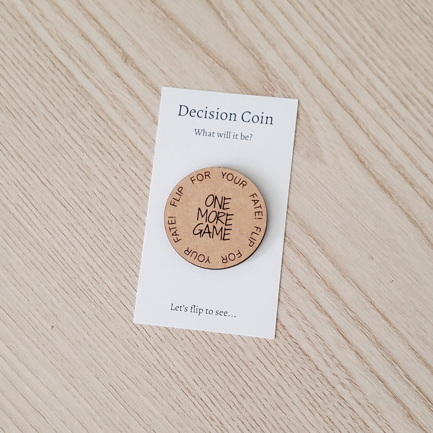 One More Game Decision Coin, Go to Sleep Flip Coin, Gamer Gift ...