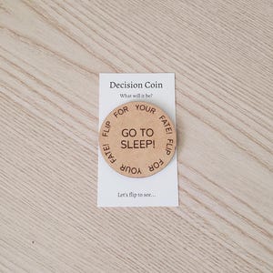 One More Game Decision Coin, Go to Sleep Large Flip Coin, Gamer Gift ...