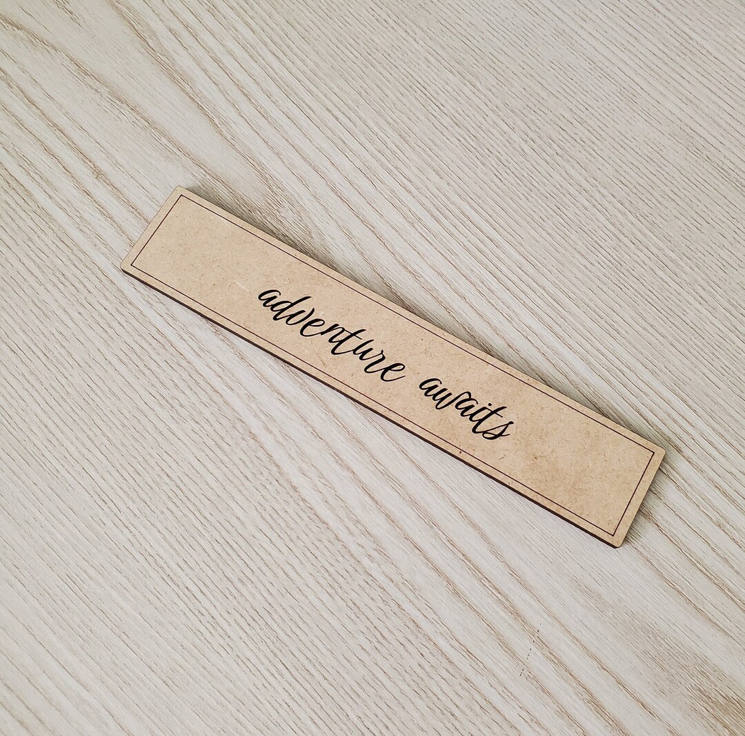 Adventure Awaits Wooden Bookmark, Teacher Gifts, Book Lover Gift ...