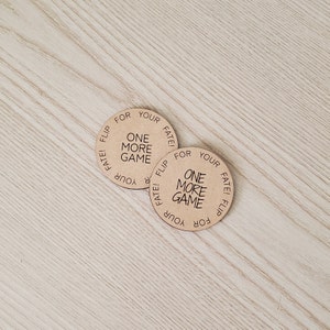 One More Game Decision Coin, Go to Sleep Large Flip Coin, Gamer Gift ...