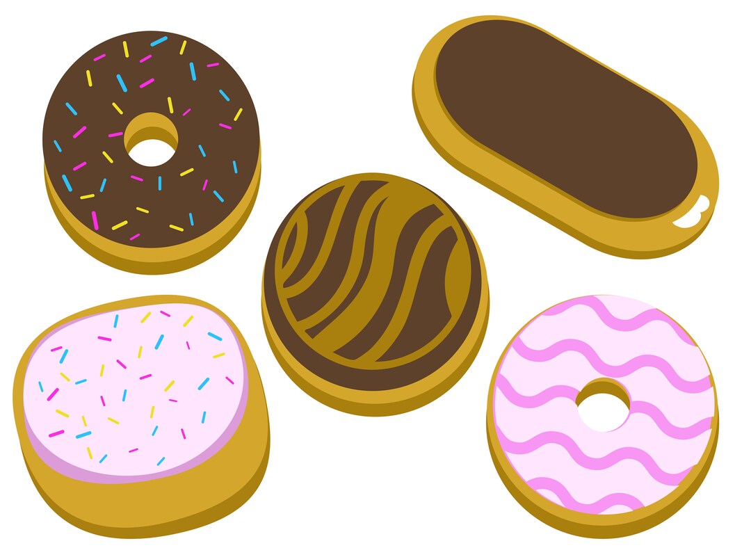 Doughnut Digital Stickers *digital Planner Stickers* Goodnotes, Zinnia ...
