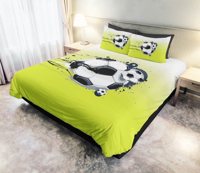 Soccer Duvet soccer Duvet, Kids Bedding, Soccer Ball - Etsy