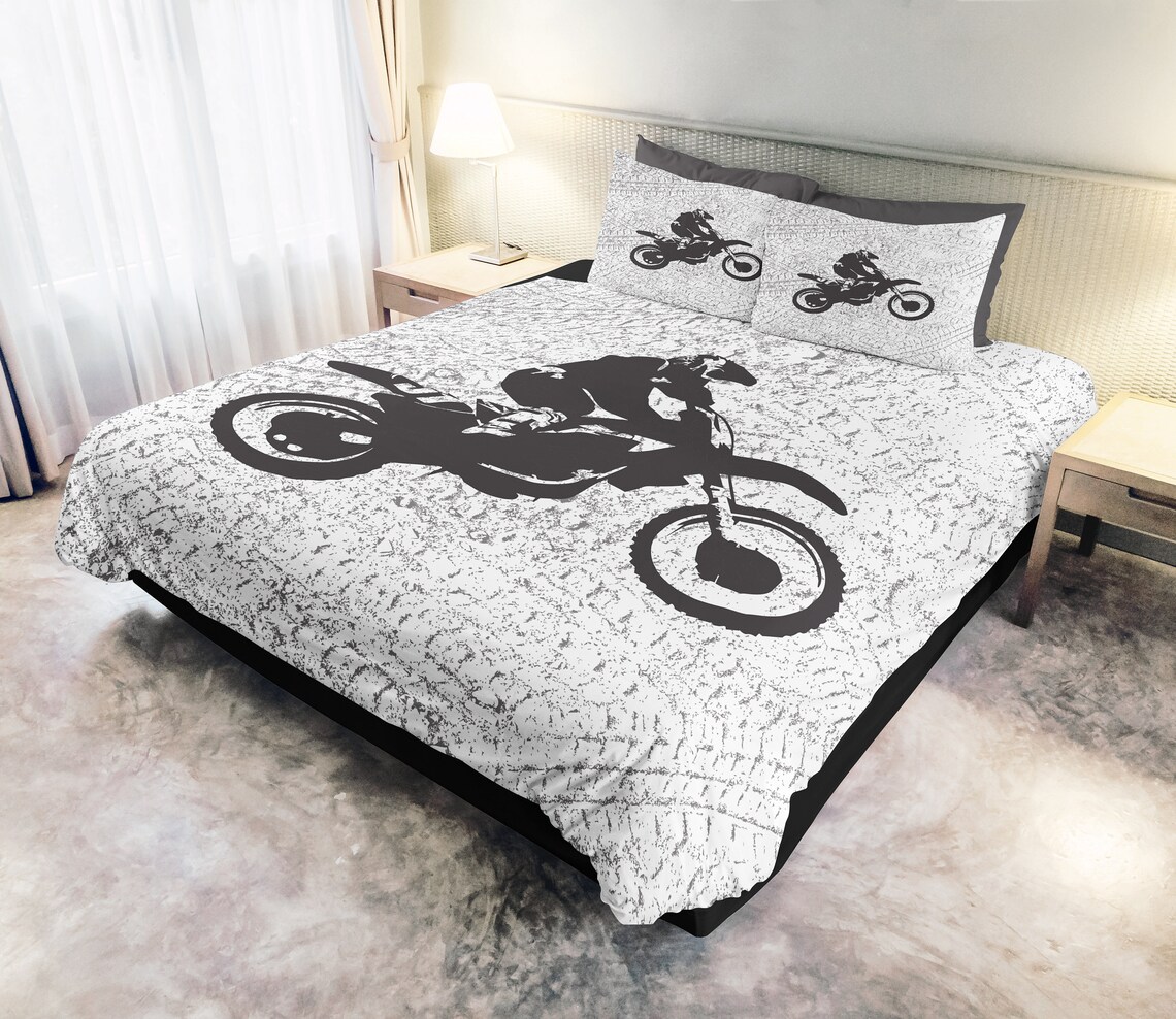 Motorcycle MX Rider 3 Kids Bedding, Motocross Racing, Motorcycle ...