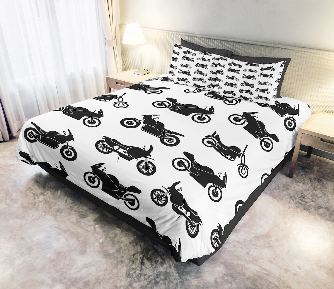 Motorcycle Rider Kids Bedding, Motorcycle Bedding, Motorcycle Duvet ...