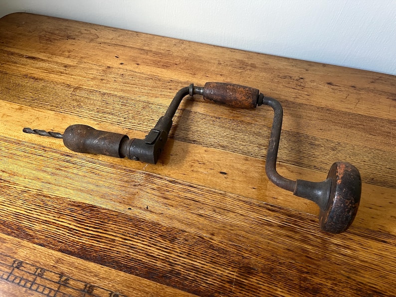 Vintage Manual Hand Drill Antique Tool Home Decor / Collectible - Etsy
