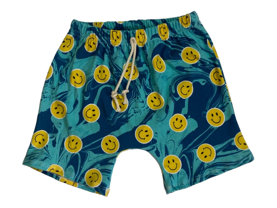 Happy Face Baby and Toddler Boys Girls Shorts, Happy Face Shorts, Emoji ...