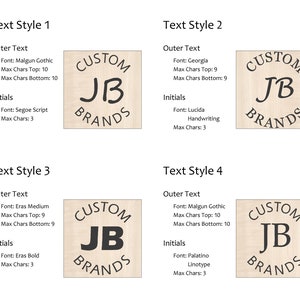 Branding Iron - 2in Round Custom Text W/initials for Wood or Leather ...