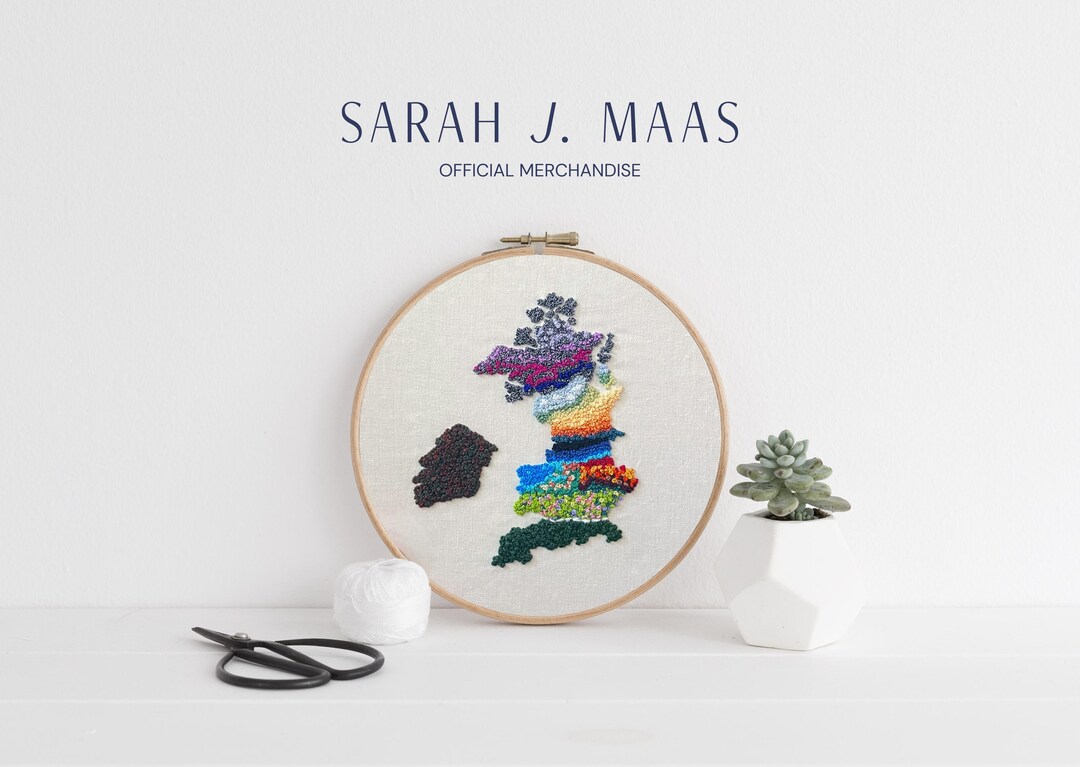 Licensed ACOTAR Map Embroidery Pattern Prythian Map Handmade Gift ...