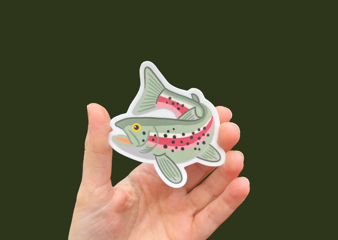 Rainbow Trout Sticker Fishing Sticker Forelle Waterproof Trout Sticker ...