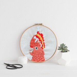 Tropical Cockatoo Embroidery Pattern Instant Download Parrot Design ...