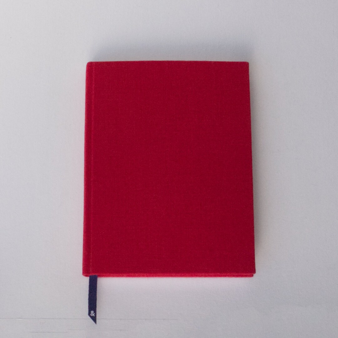 Writing Journal, Red, Hardcover, Linen Cloth Covered, Hand Sewn, Super ...
