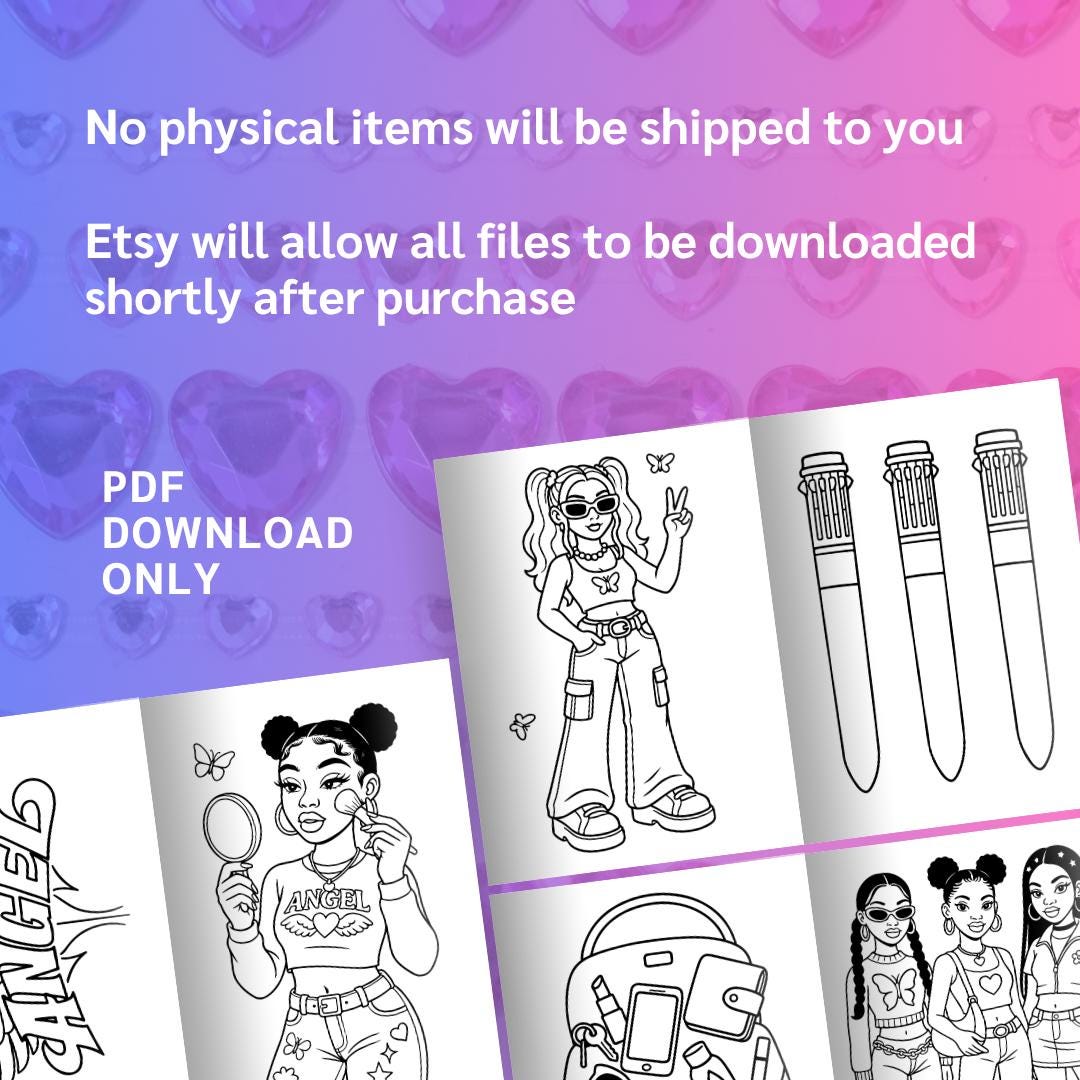 Y2K Coloring Pages | 50 Printable Designs | Retro 2000s Aesthetic for ...